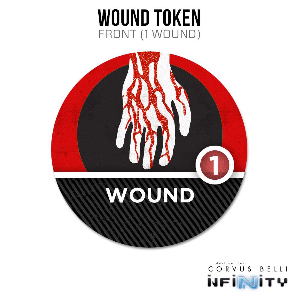 Infinity N5 Acrylic Token: Wound 1 - 2 – Warsenal