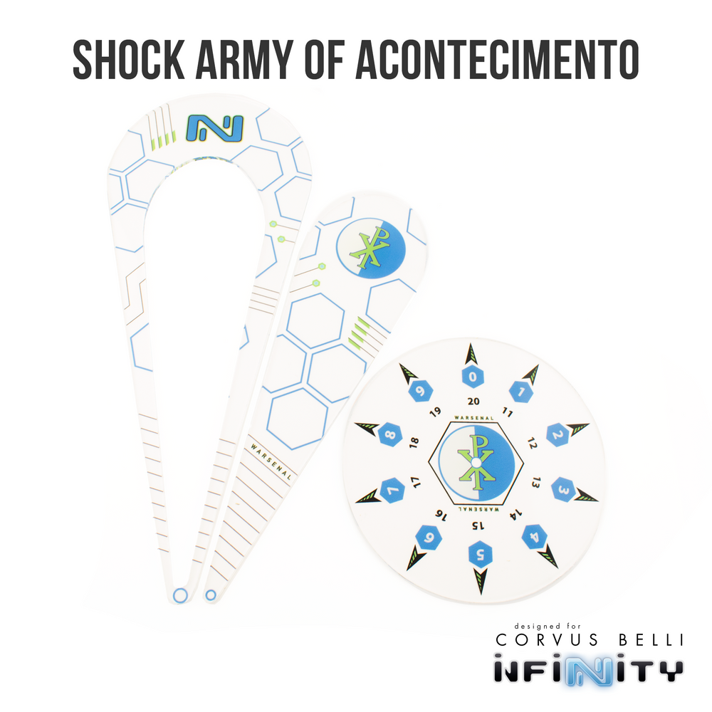 Infinity the Game Faction Template Set acrylic blast teardrop template ...