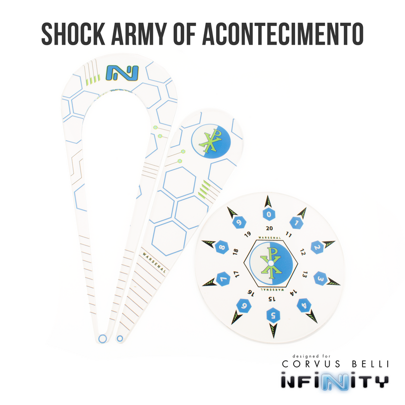 Infinity the Game Faction Template Set acrylic blast teardrop template ...