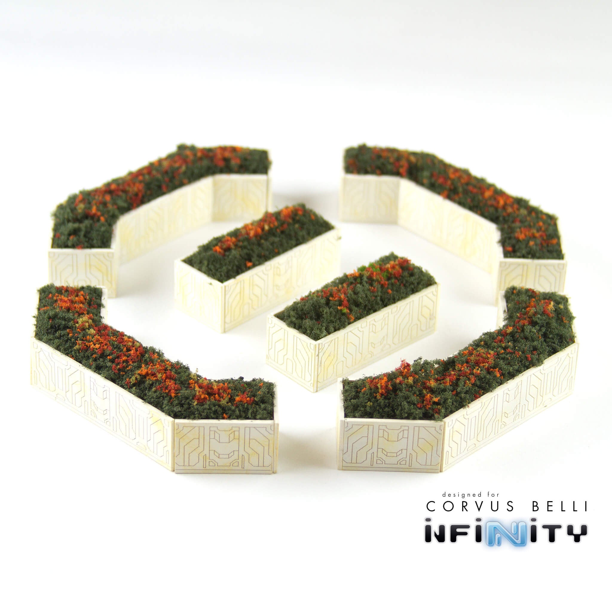 Infinity the Game Angled Planters scatter terrain – Warsenal