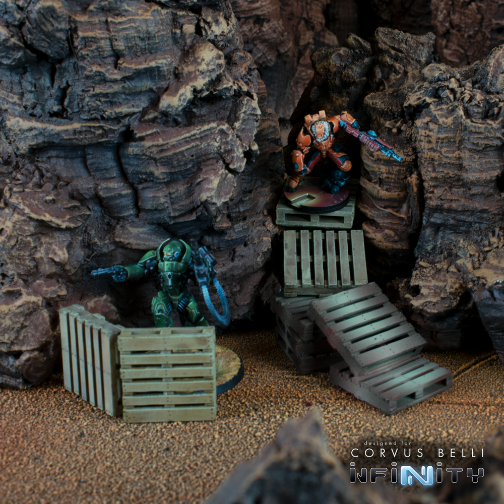 Infinity the Game scatter terrain Construction Pallets MDF acrylic ...