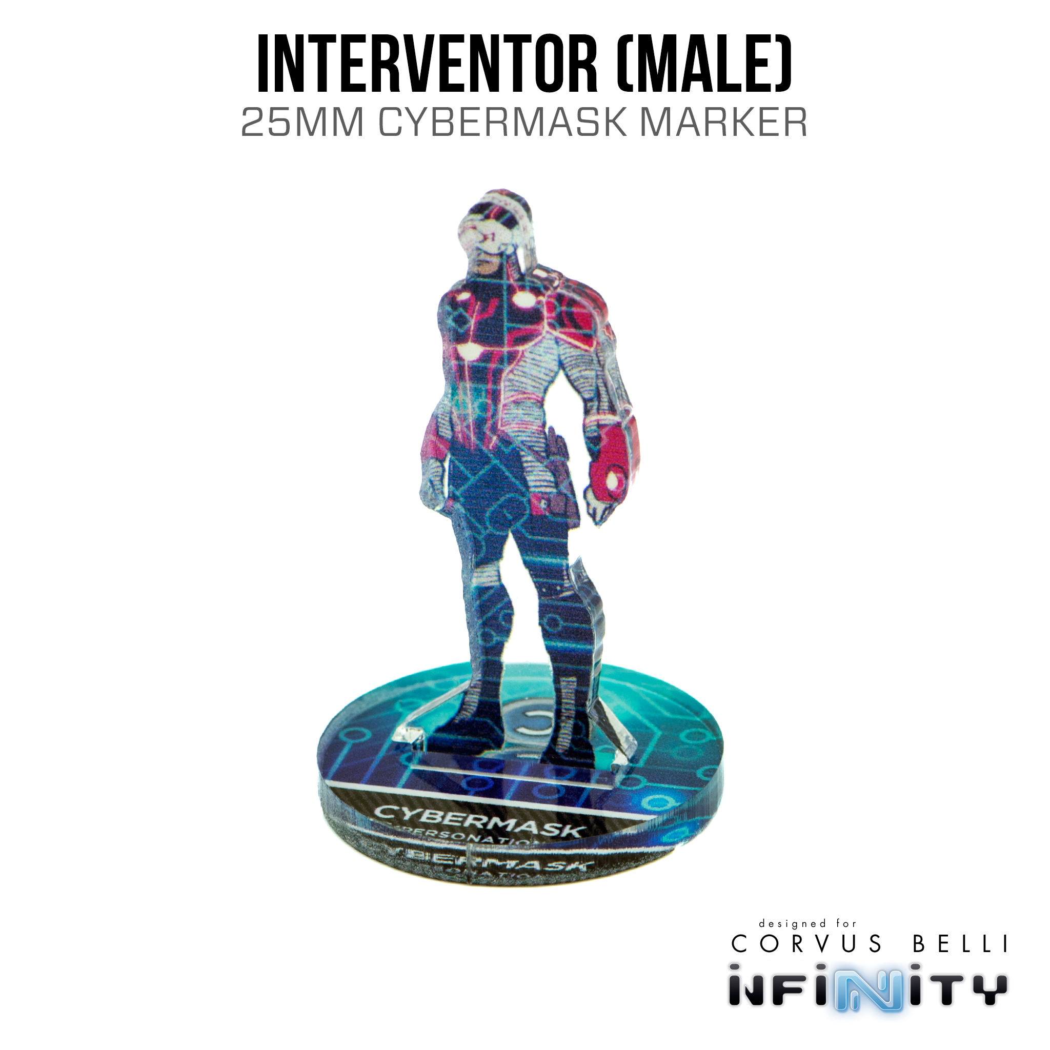 Infinity 3D Markers: Interventor, Male (25mm Cybermask) – Warsenal
