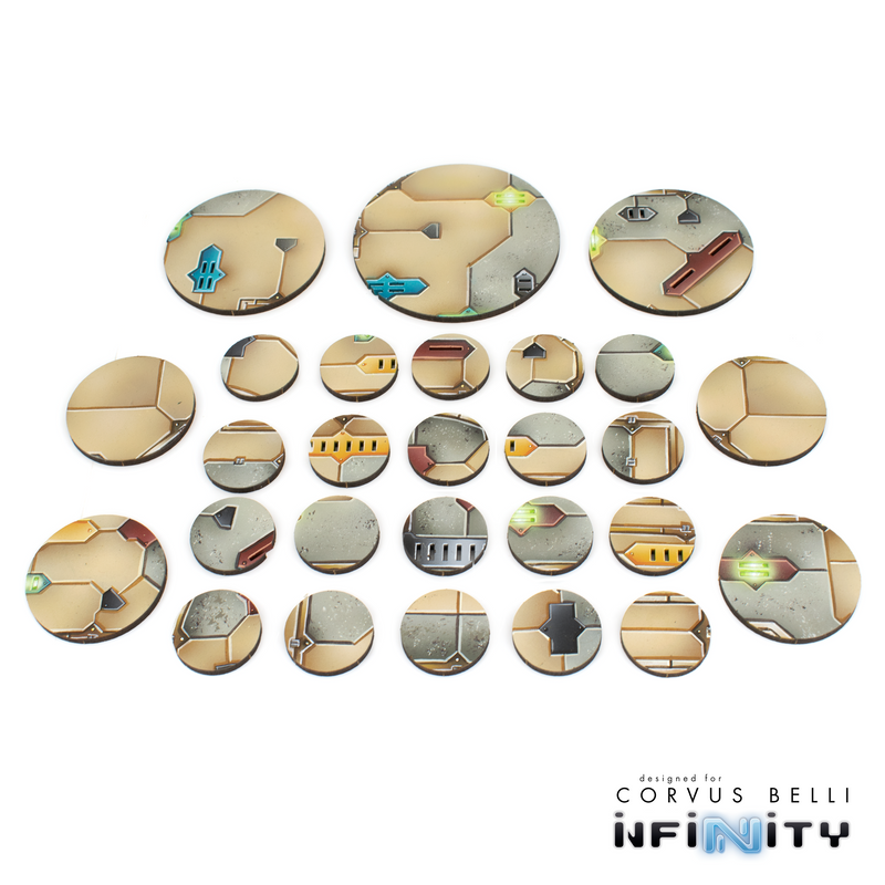 Karmia MDF Bases for Infinity the Game Haqqislam Alcazaba Warsenal