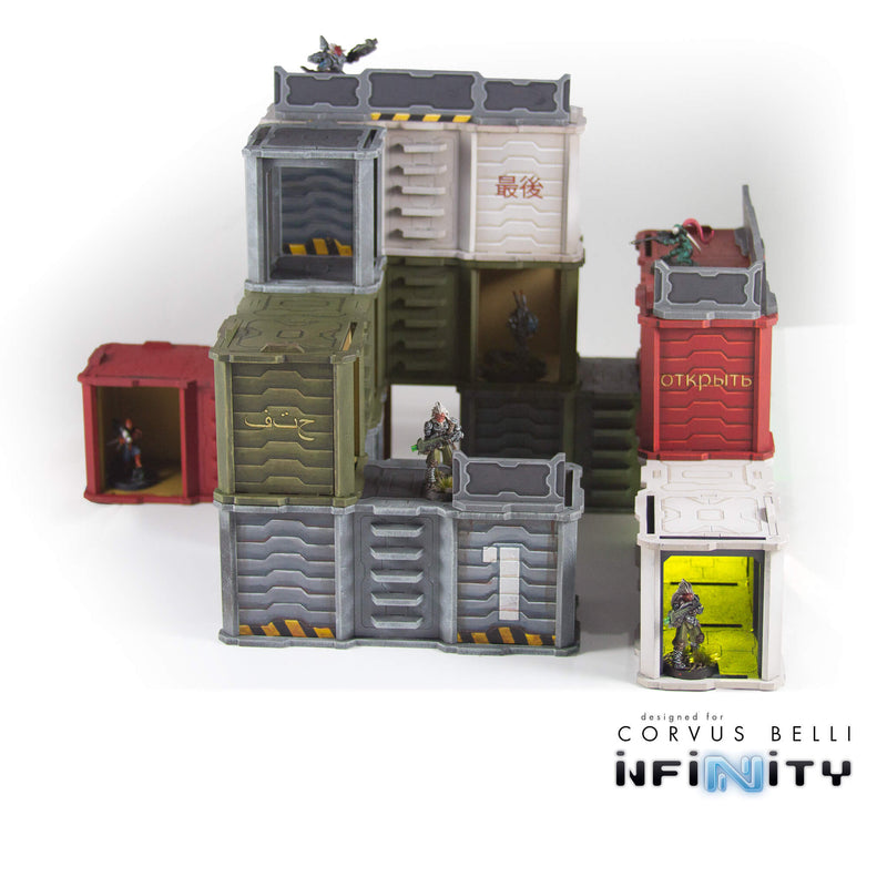 Infinity the Game terrain Large Shipping Containers MDF – Warsenal