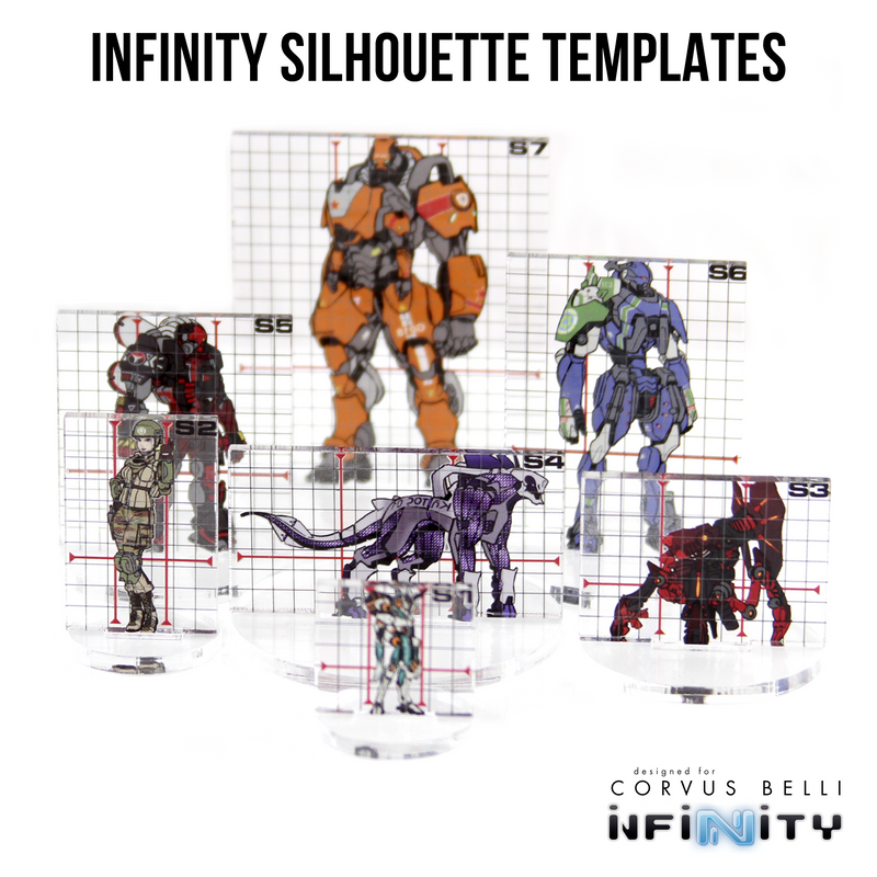 Infinity the Game Full Color Silhouette Templates Acrylic Corvus Belli ...
