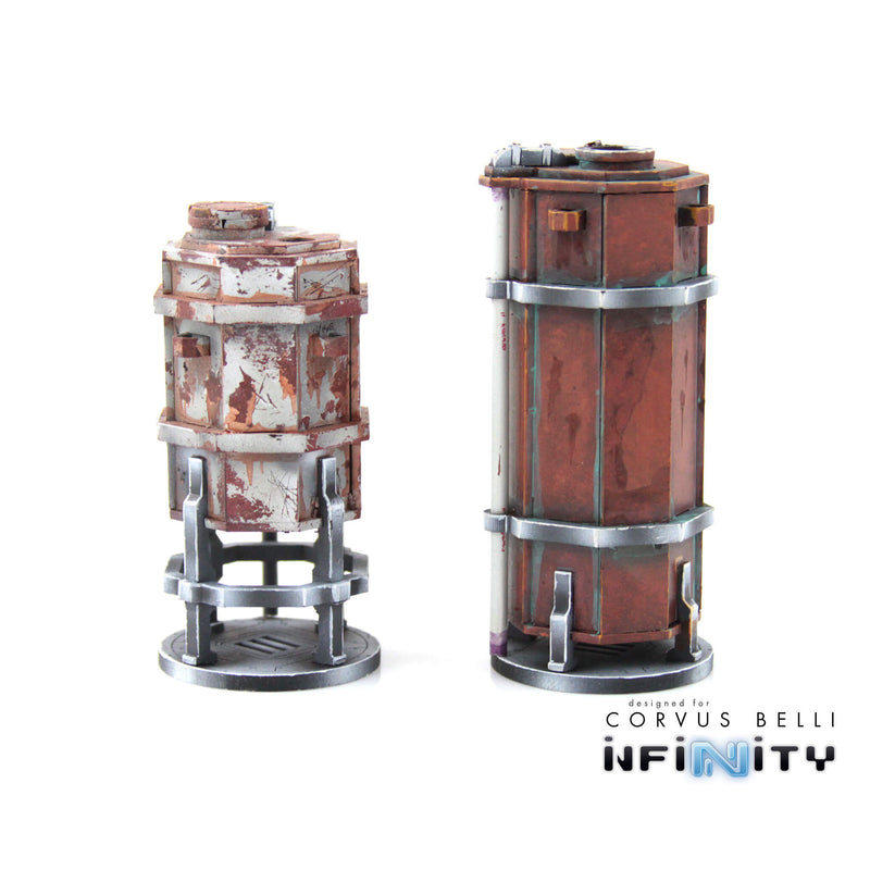 Infinity The Game terrain Comanche Chemical Tanks MDF Objectives – Warsenal