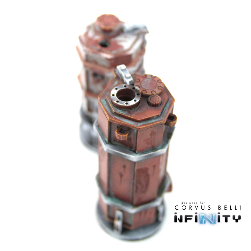 Infinity The Game terrain Comanche Chemical Tanks MDF Objectives – Warsenal